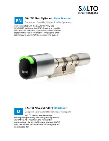Salto Neo Electronic Cylinder Owner's Manual | Manualzz