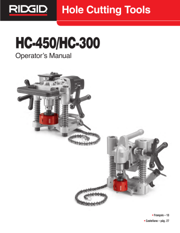 RIDGID HC-450 Hole Cutting Tool Operator's Manual | Manualzz
