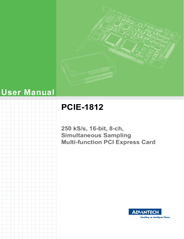 Advantech PCIE-1812 250 kS/s User's manual | Manualzz