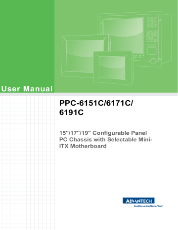 Advantech PPC-6151C 15" Configurable Panel PC Chassis Manual | Manualzz