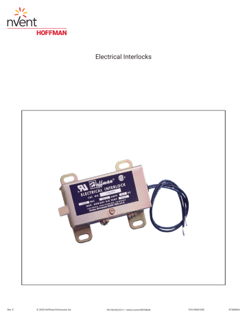 Nvent Electrical Interlock Instruction manual | Manualzz