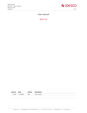 IDESCO 9CD 3.0 RFID Reader Module User Manual | Manualzz