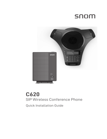 snom C620 SIP Wireless Conference Phone Installation Guide | Manualzz