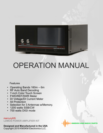 Km3km Electronics MERCURYIIIS Digital Amplifier User Manual | Manualzz