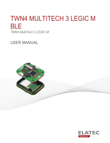 ELATEC RFID TWN4 MultiTech 3 Legic Module User Manual | Manualzz