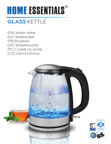 HOME ESSENTIAL WK-126769 Glass Kettle Instruction manual | Manualzz