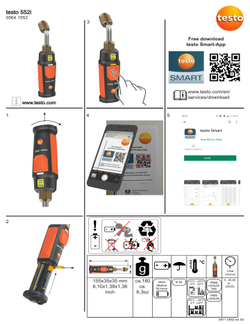 testo 552i Smart Probe for Vacuum Measurment User Guide | Manualzz