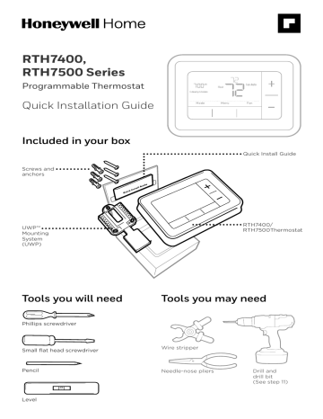 Honeywell Programmable Thermostat Owner’s Manual | Manualzz