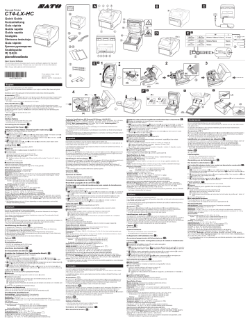 SATO CT4-LX-HC Barcode Printer Guida utente | Manualzz