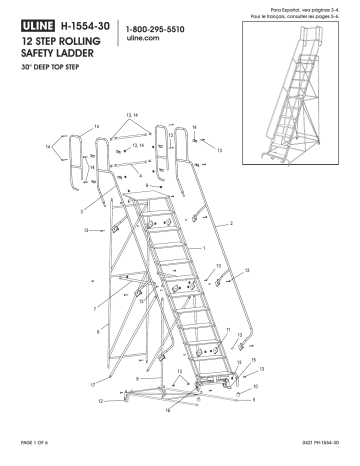 Uline H-1554-30 12 Step Rolling Guide d'installation | Manualzz
