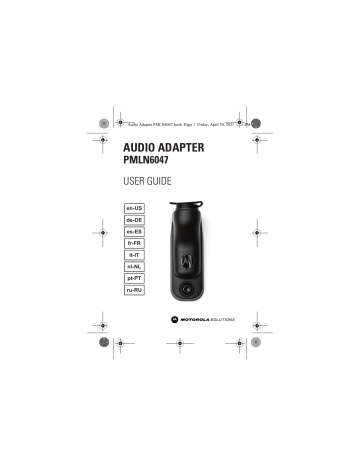 Motorola PMLN6047 AUDIO ADAPTER Mode d'emploi | Manualzz