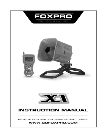 FOXPRO X1 High Performance Game Calls Instruction manual | Manualzz