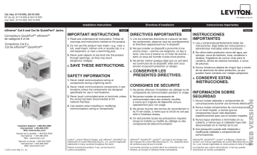 Leviton Extreme Cat 6 and Cat 5e Installation Guide | Manualzz