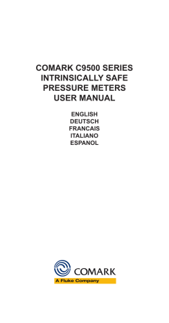COMARK C9500 Series Intrinsically Safe Pressure Meters User Manual ...