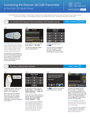 Tandem Connecting the Dexcom G6 CGM Transmitter to the t:slim X2 ...