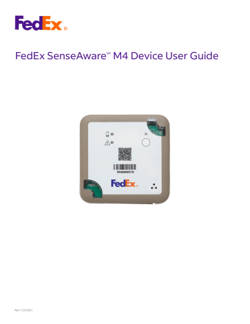 FedEx SenseAware M4 Device User Guide | Manualzz