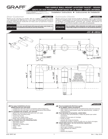Graff G-1012 Rough Valve Installation Instructions | Manualzz