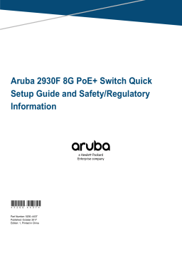 Aruba 2930F - Getting Started, installation Guide, Manual