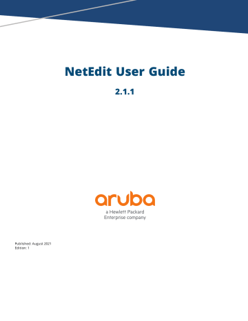 Aruba NetEdit Switch User Guide | Manualzz
