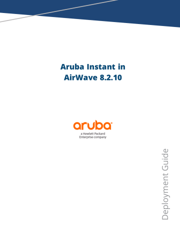 Aruba AW-HW-ENT AirWave Deployment Guide | Manualzz