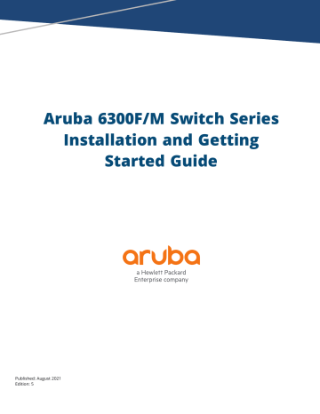 Aruba 6300F Switch Installation Guide | Manualzz