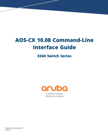 MLD show commands for interface VLAN. Aruba AOS-CX 10.08 Command-Line ...