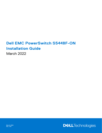 Dell PowerSwitch S5448F-ON Installation Guide | Manualzz