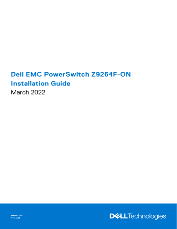 Dell PowerSwitch Z9264F-ON Installation Guide | Manualzz