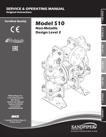Sandpiper S10 Non-Metallic 1" Ball Valve Manual | Manualzz