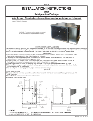 Elkay ER301 Remote Chiller Installation Instructions | Manualzz