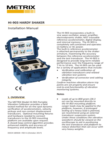 Metrix HI-903 Hardy Shaker Manual | Manualzz