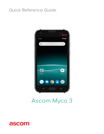 Ascom Myco 3 Smartphone Quick Reference Guide | Manualzz