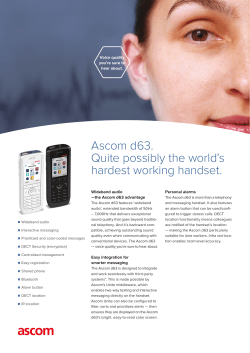 ASCOM D63 - Benutzerhandbuch, Produktdatenblatt | manualzz.com