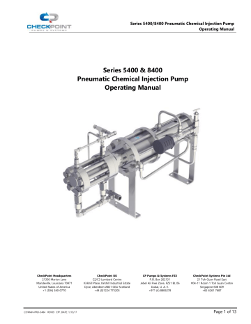 Checkpoint 5400 Series Operating Manual | Manualzz