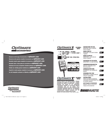 TecMate Optimate 1 Instructions For Use Manual | Manualzz