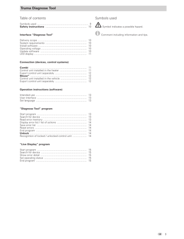 Truma Diagnose Tool Manual | Manualzz