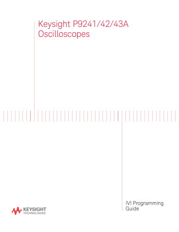 Keysight P9241, P9243A Programming Manual | Manualzz