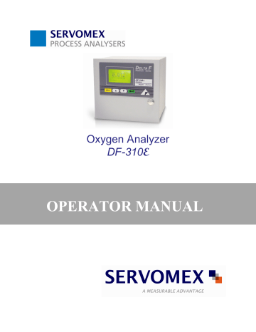 Servomex DF-310E Operator's Manual | Manualzz