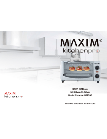 KITCHENPRO Maxim MMO9S User Manual | Manualzz