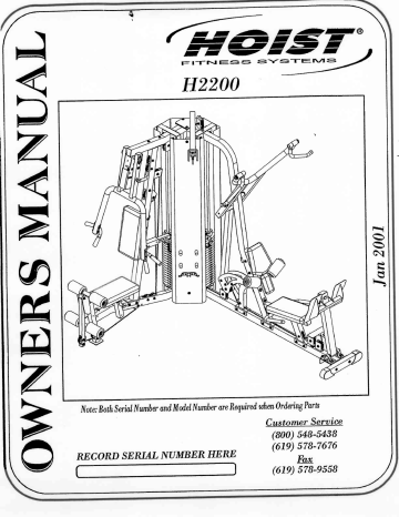 Hoist Fitness H2200 Owner's Manual | Manualzz