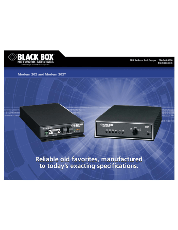 Black Box 202T Specifications | Manualzz
