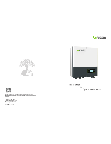 Growatt SPA 3000TL BL Installation & Operation Manual | Manualzz