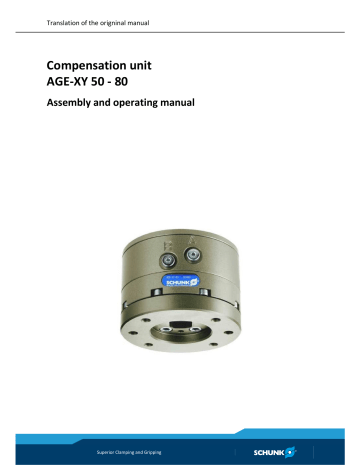 SCHUNK AGE-XY 50, AGE-XY 80 Assembly And Operating Manual | Manualzz