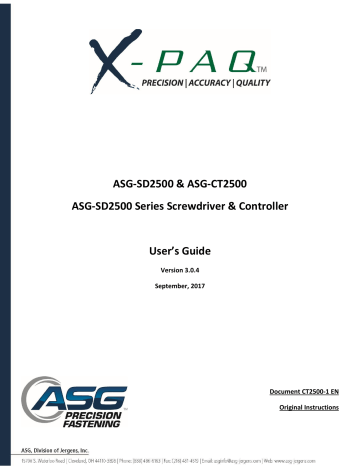 ASG ASG-SD2500 User Manual | Manualzz