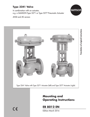 Samson 3277 Mounting And Operating Instructions | Manualzz