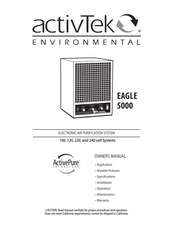 activTek EAGLE 5000 Owner's Manual | Manualzz