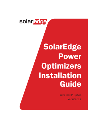 SolarEdge Power Optimizer Installation Manual | Manualzz