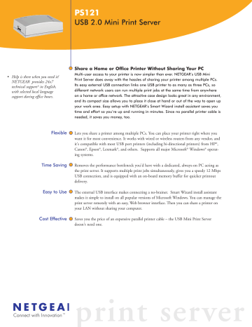 NETGEAR PS121 Product Data | Manualzz