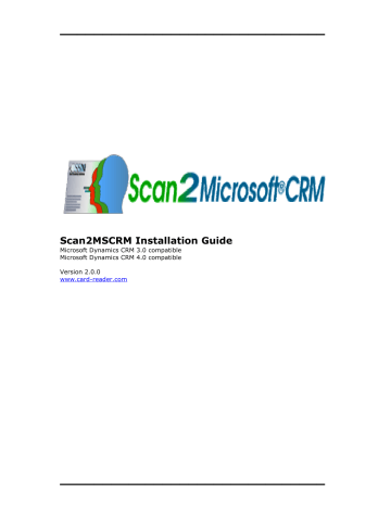 CSSN Scan2MSCRM, ScanShell 800N Installation Manual | Manualzz