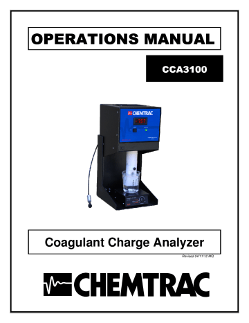 Chemtrac CCA3100 Operation Manual | Manualzz